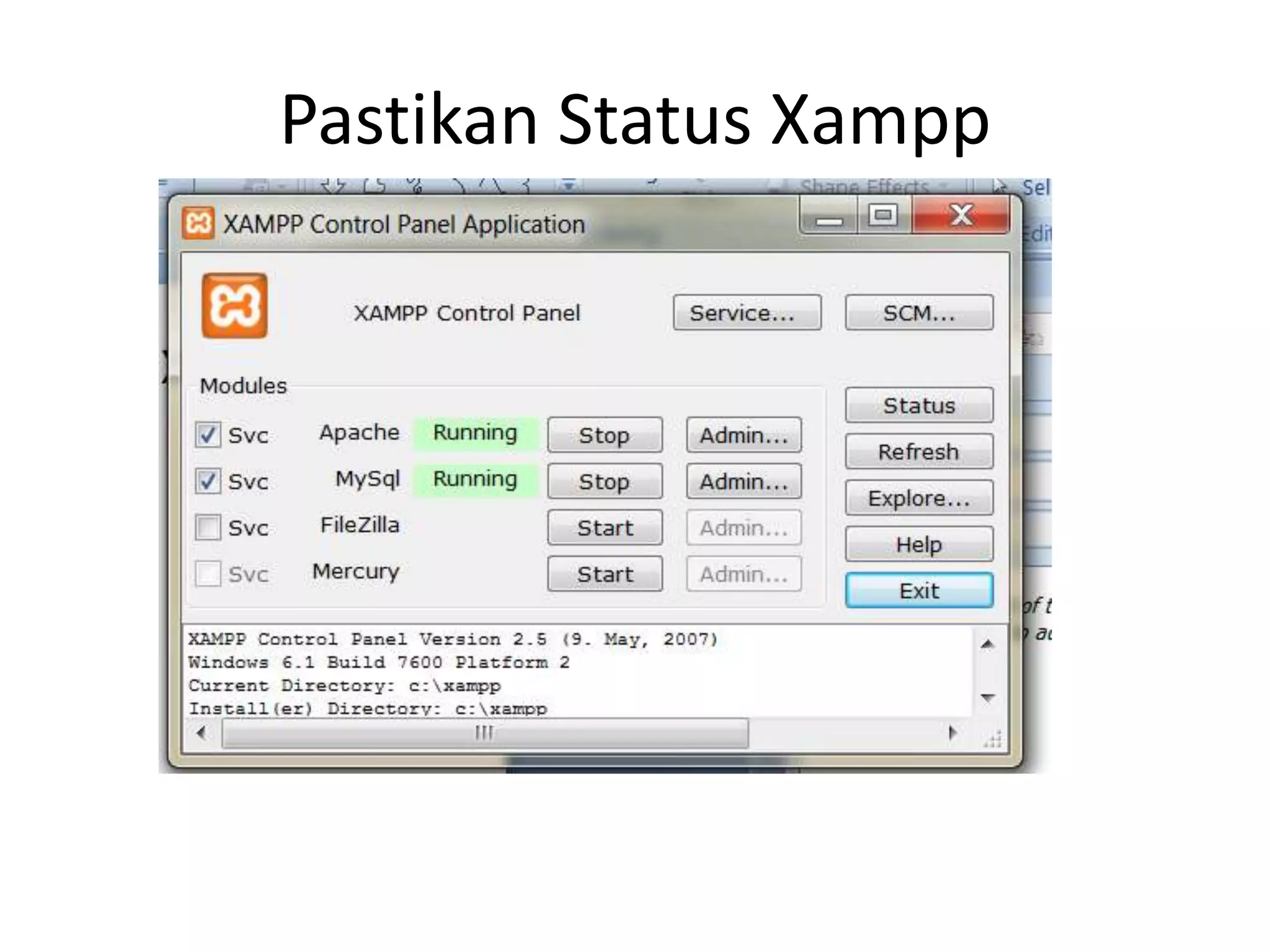 Implementasi basis data dalam xampp | PPTX