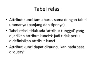 Implementasi basis data dalam xampp | PPTX