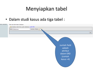 Implementasi basis data dalam xampp | PPTX