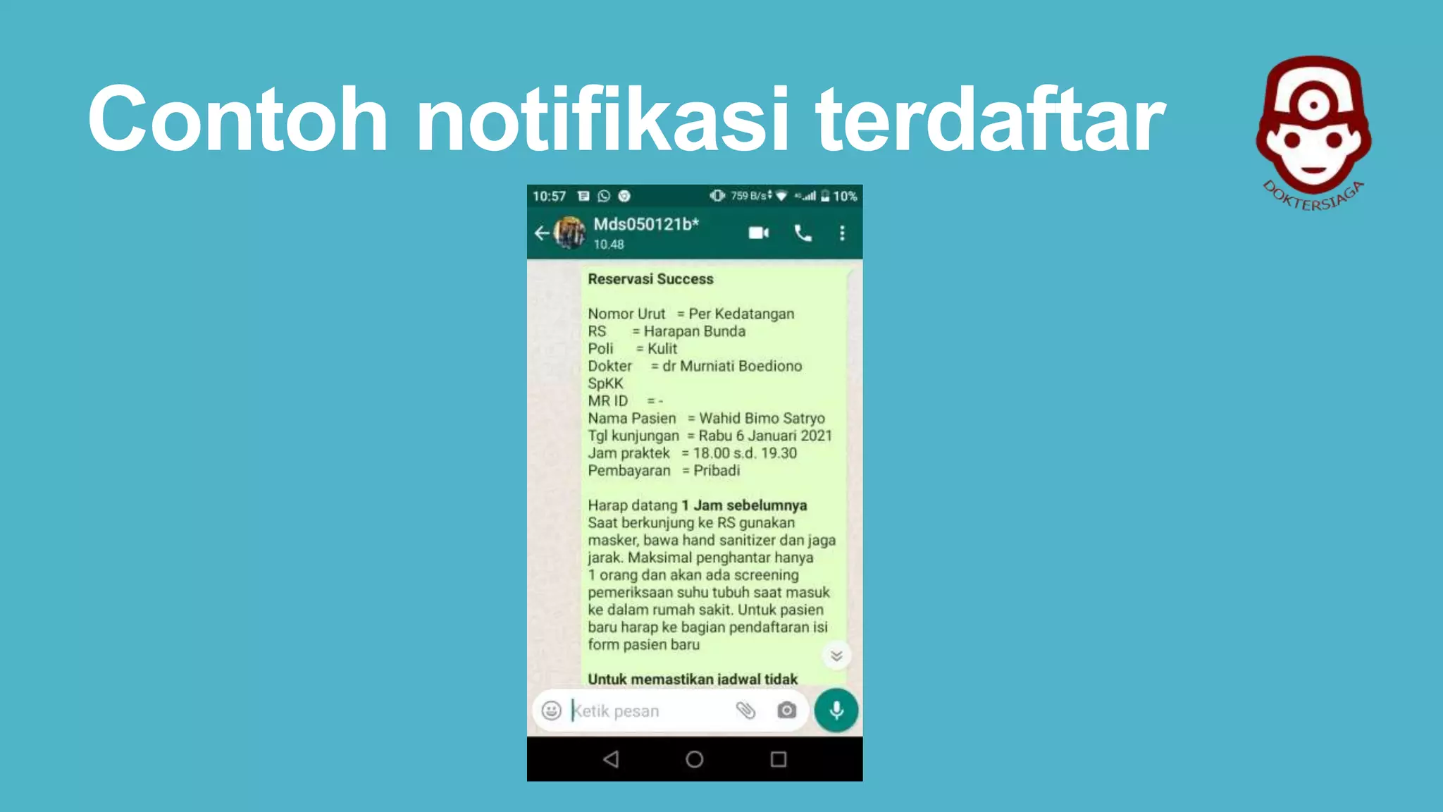 Implementasi chatbot di rs | PPT