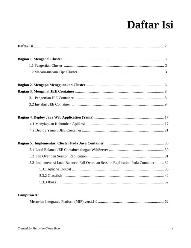 Implementasi clustering pada jee container | PDF