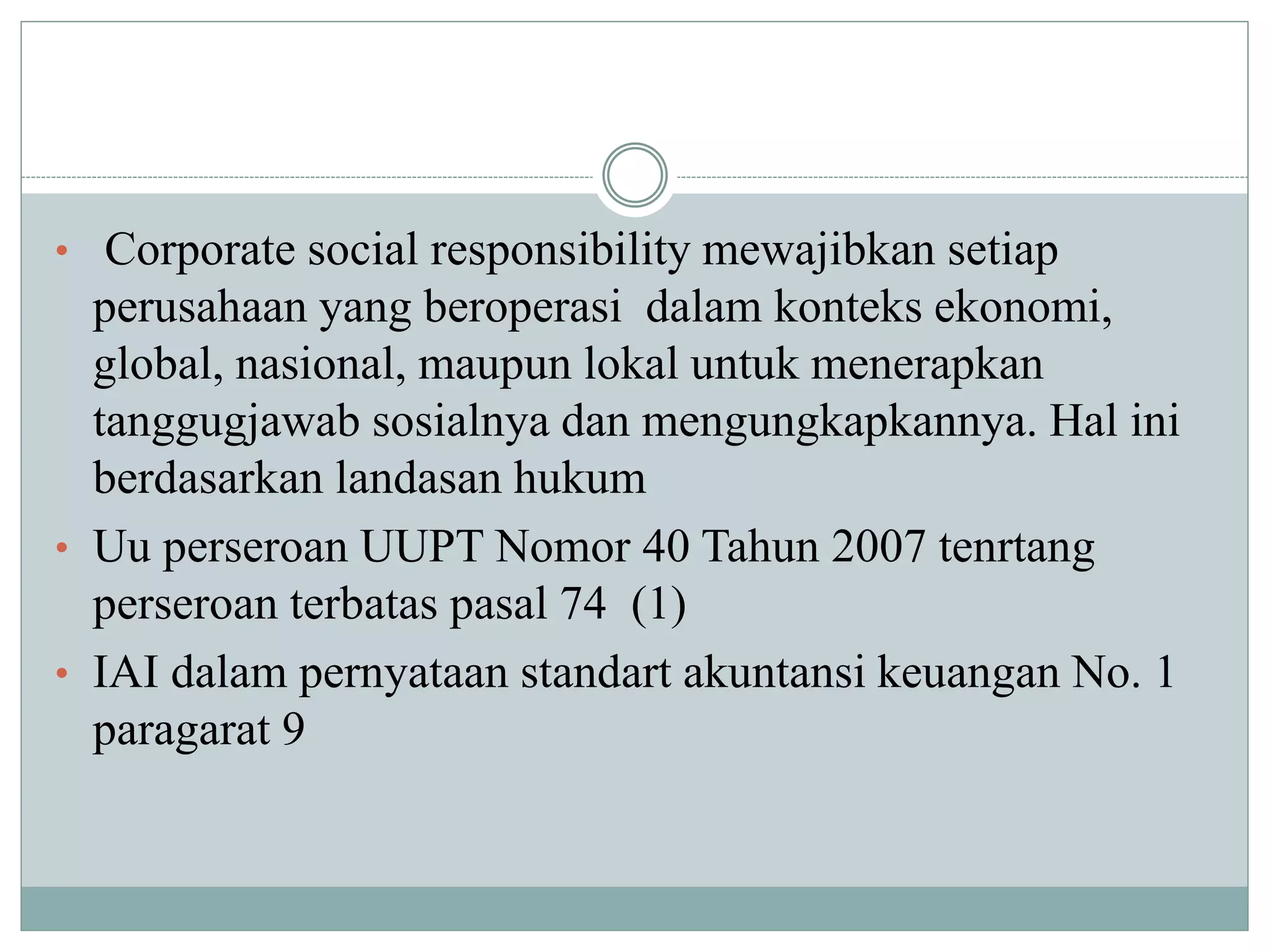 Implementasi corporate social responsibility pada ptpn xiii | PPTX