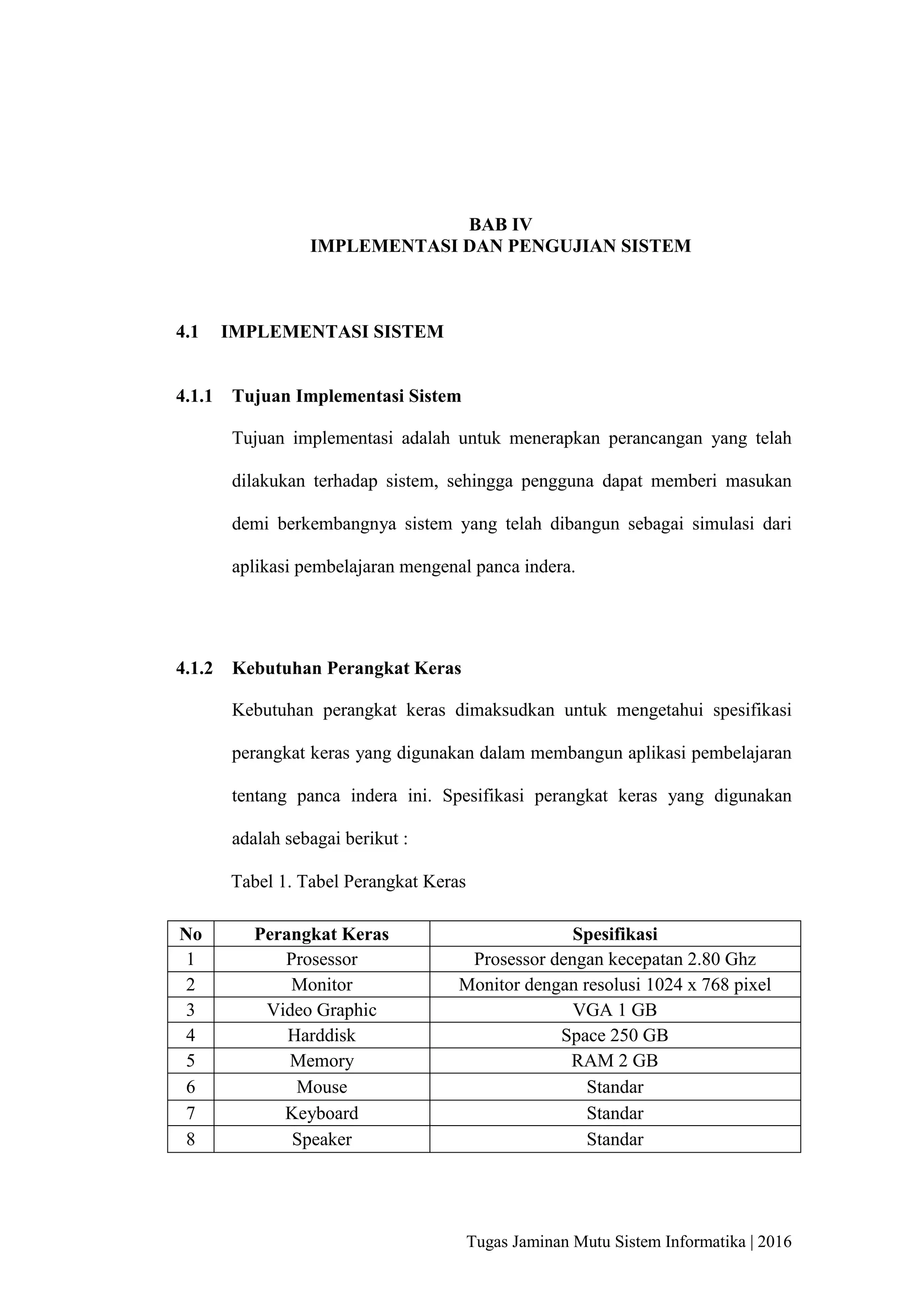 Implementasi dan pengujian sistem | PDF