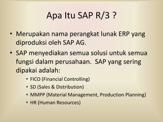 Implementasi erp (enterprise resource planning) indofood tbk. | PPTX