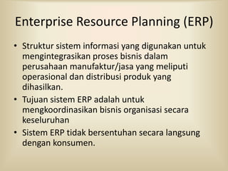 Implementasi erp (enterprise resource planning) indofood tbk. | PPTX