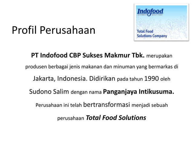 Implementasi erp (enterprise resource planning) indofood tbk. | PPTX