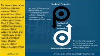 A Critical Account of Policy Implementation Theories: Status and Reconsideration | PPTX