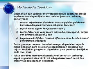 Teori tentang IMPLEMENTASI_KEBIJAKAN_PUBLIK.ppt