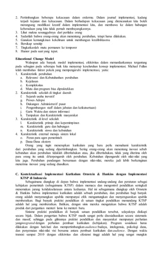 Implementasi kurikulum | PDF