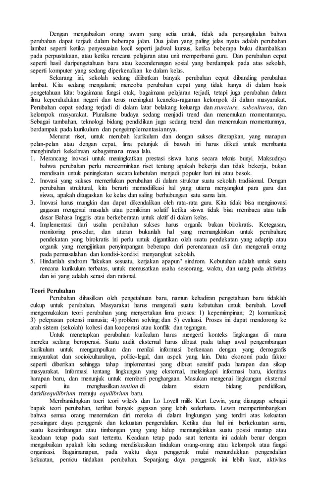 Implementasi kurikulum | PDF