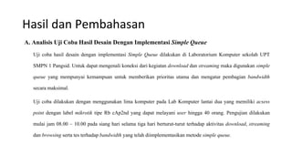 Manajemen Bandwidth Metode Simple Queuee | PPTX