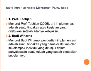 Implementasi manajemen ppt | PPTX