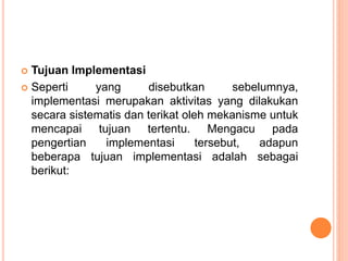 Implementasi manajemen ppt | PPTX