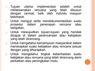 Implementasi manajemen ppt | PPTX