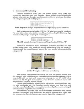 Implementasi Mobile Banking dengan PHP dan J2ME | PDF