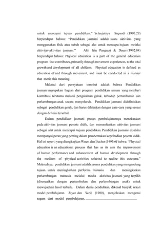 IMPLEMENTASI MODEL INKUIRI DALAM PEMBELAJARAN PENDIDIKAN JASMANI ...