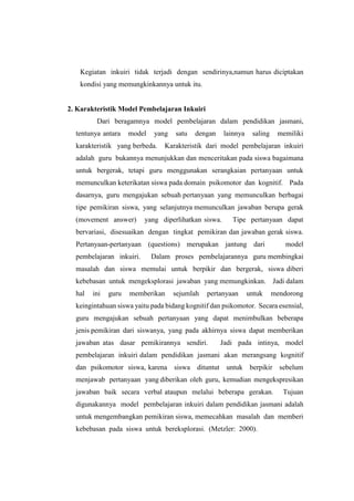 IMPLEMENTASI MODEL INKUIRI DALAM PEMBELAJARAN PENDIDIKAN JASMANI ...