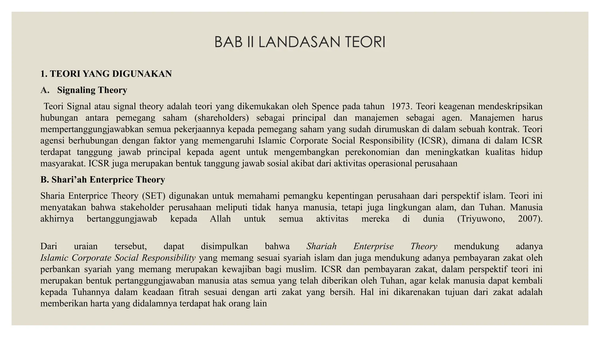 Implementasi Model Terintegrasi Zakat Islamic Corporate Sosial ...