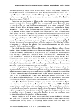 Implementasi Nilai-Nilai Pancasila dan Moderasi Agama Sebagai Upaya Menangkal Gerakan Radikal di ...