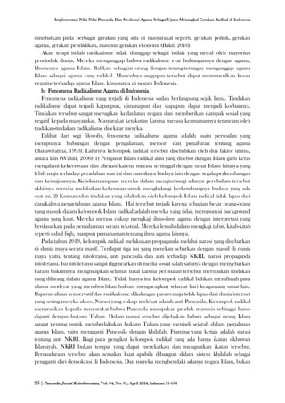 Implementasi Nilai-Nilai Pancasila dan Moderasi Agama Sebagai Upaya Menangkal Gerakan Radikal di ...