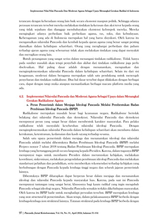 Implementasi Nilai-Nilai Pancasila dan Moderasi Agama Sebagai Upaya Menangkal Gerakan Radikal di ...