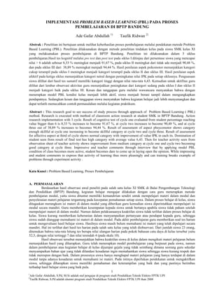 Implementasi pbl | PDF