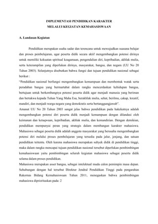 Implementasi pendidikan karakter doc. | PDF