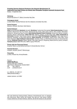 Implementasi pengelolaan sumber daya penting pesisir dan laut | PDF