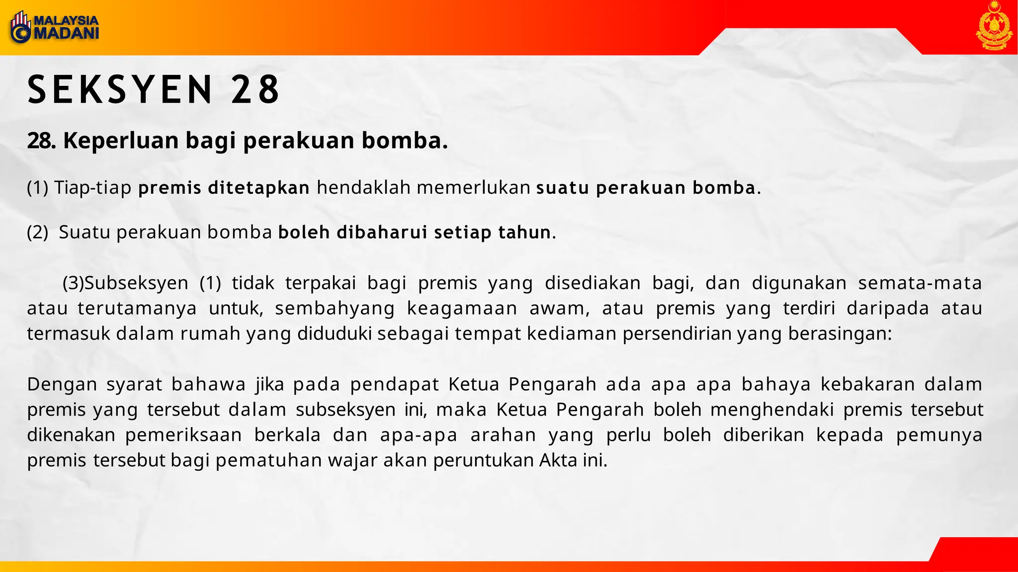 IMPLEMENTASI PENGUATKUASAAN PERAKUAN BOMBA Slide Seminar.pptx