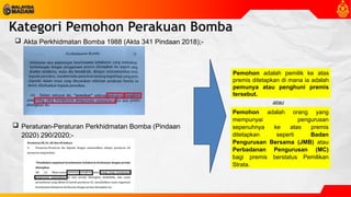 IMPLEMENTASI PENGUATKUASAAN PERAKUAN BOMBA Slide Seminar.pptx