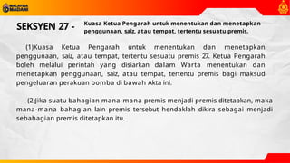IMPLEMENTASI PENGUATKUASAAN PERAKUAN BOMBA Slide Seminar.pptx