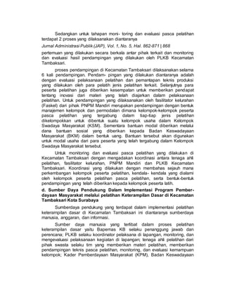 Implementasi program pemberdayaan masyarakat melalui pelatihan ...