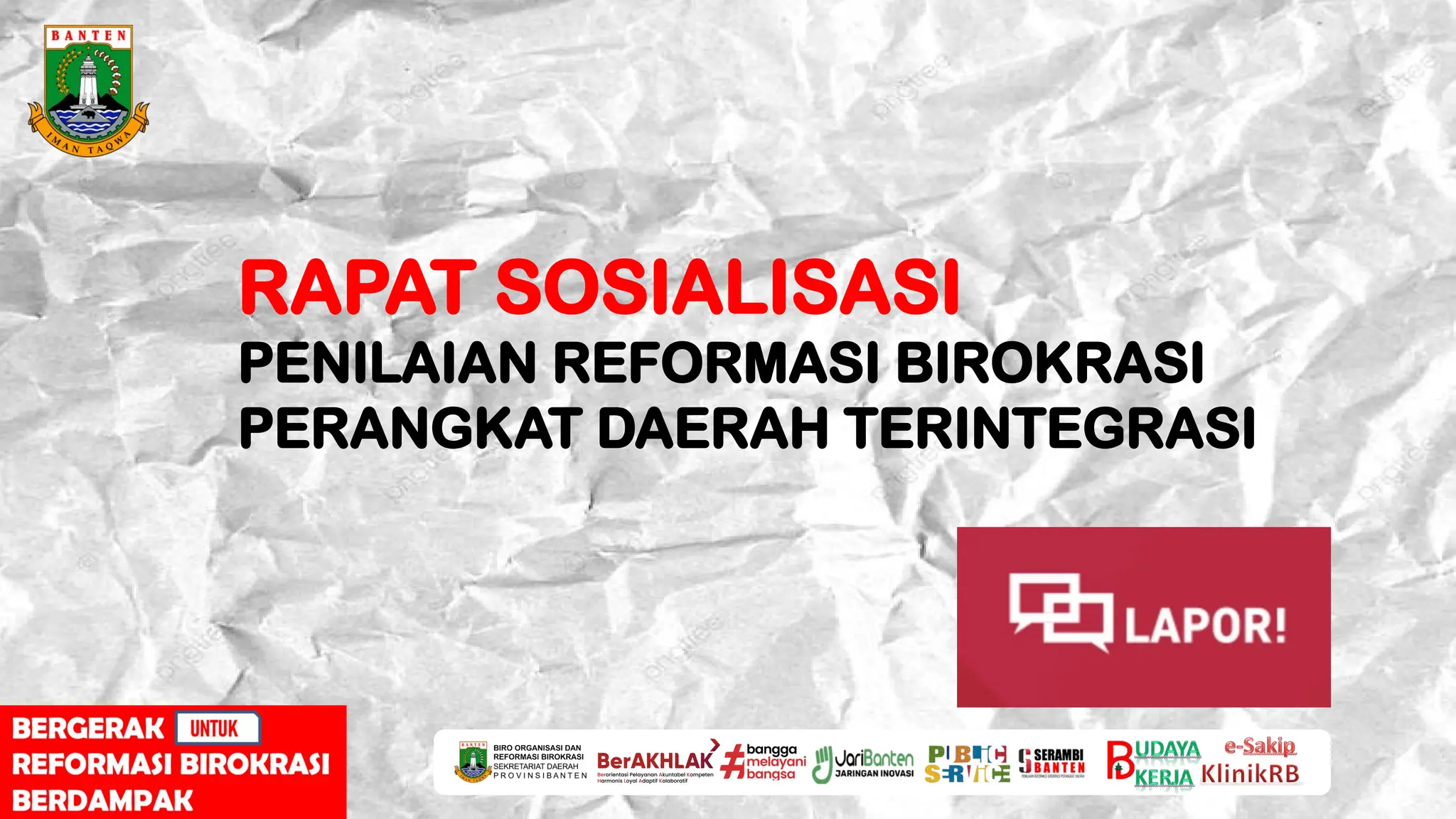 IMPLEMENTASI REFORMASI BIROKRASI PERANGKAT DAERAH PROVINSI BANTEN ( IRB ...