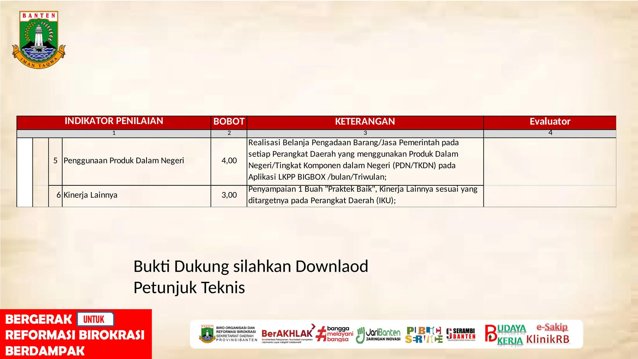 IMPLEMENTASI REFORMASI BIROKRASI PERANGKAT DAERAH PROVINSI BANTEN ( IRB ...
