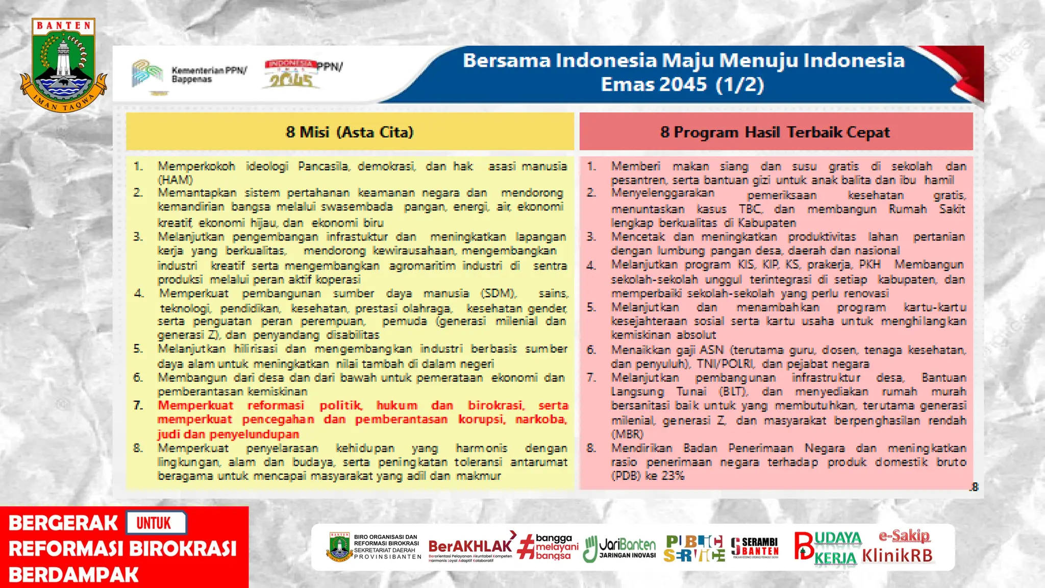 IMPLEMENTASI REFORMASI BIROKRASI PERANGKAT DAERAH PROVINSI BANTEN ( IRB PD ).pptx