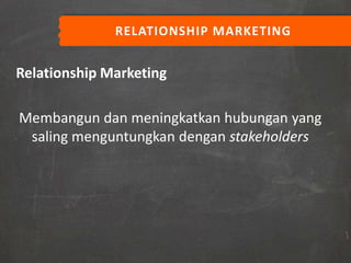 Binus Center Relationship Marketing Implementation | PPTX