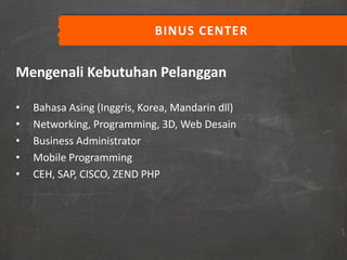Binus Center Relationship Marketing Implementation | PPTX