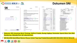 Materi implementasi Standart Nasional Indonesia (SNI) industri AMDK | PDF