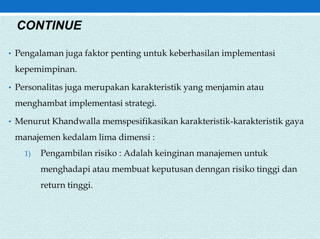 Implementasi Strategi | PPTX