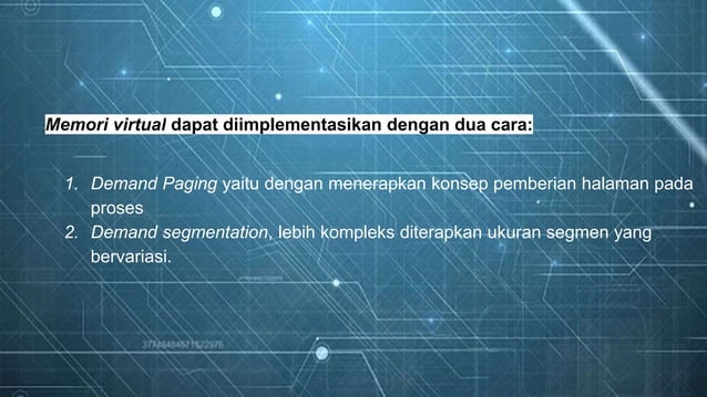 Implementasi virtual memory | PPTX