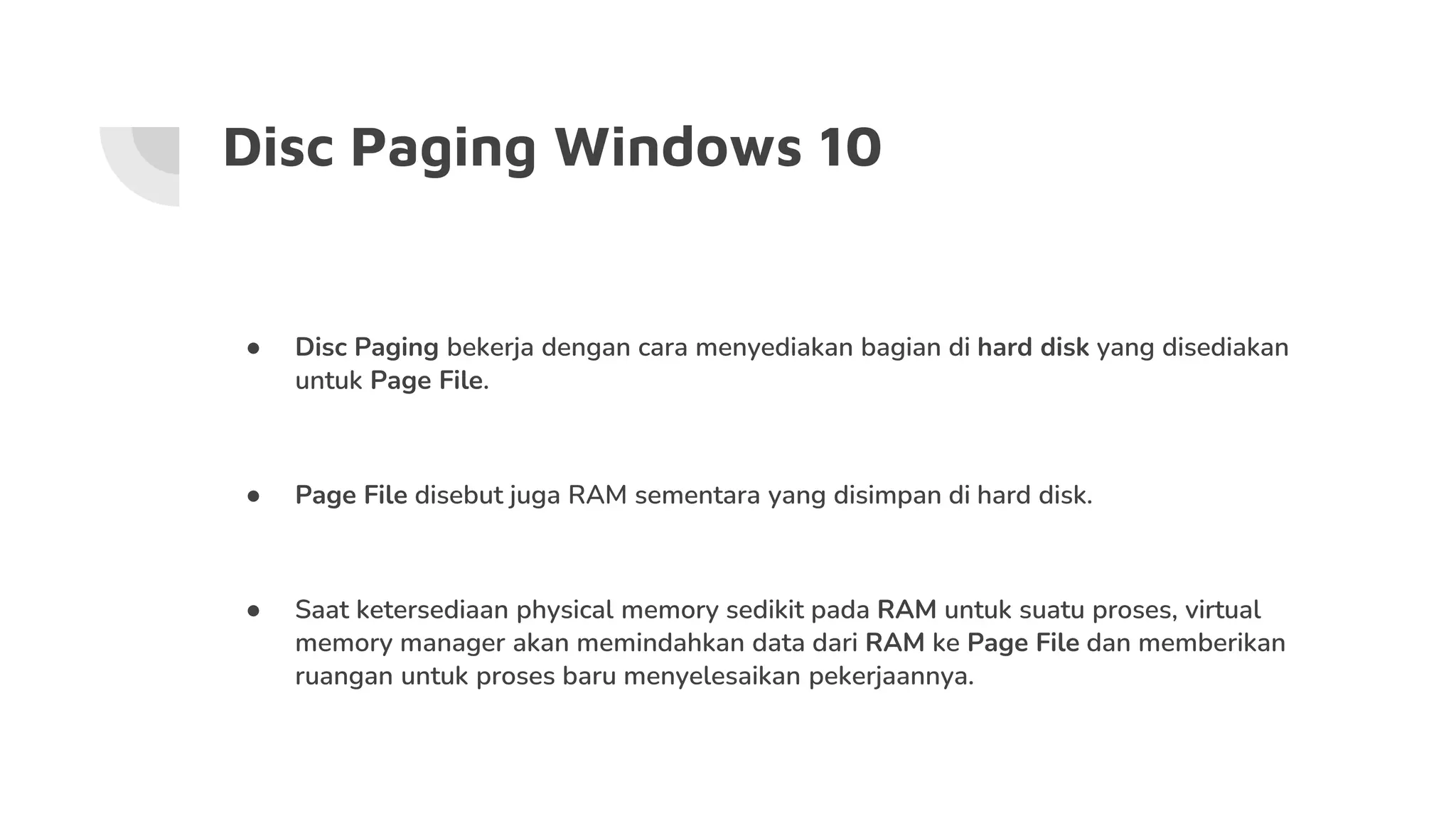 Implementasi virtual memory windows 10 | PPT