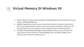 Implementasi virtual memory windows 10 | PPT