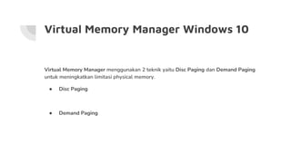 Implementasi virtual memory windows 10 | PPT