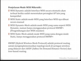 Implementasi wds di m ikrotik | PPTX