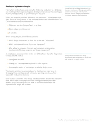 Four Tips For Successfully Implementing Your CAD System | PDF
