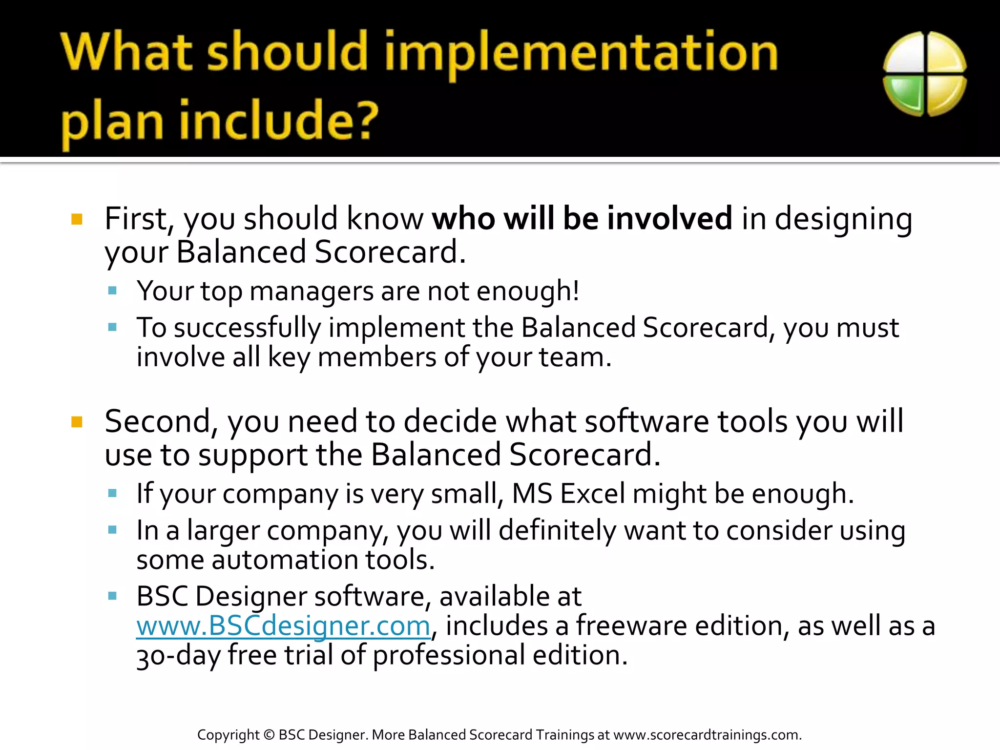 Balanced Scorecard Implementation | PPTX