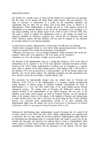 Siklus Kebijakan Publik Implementasi | DOCX