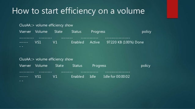 How To Enable Efficiency Deduplication And Compression In Netapp Clu…