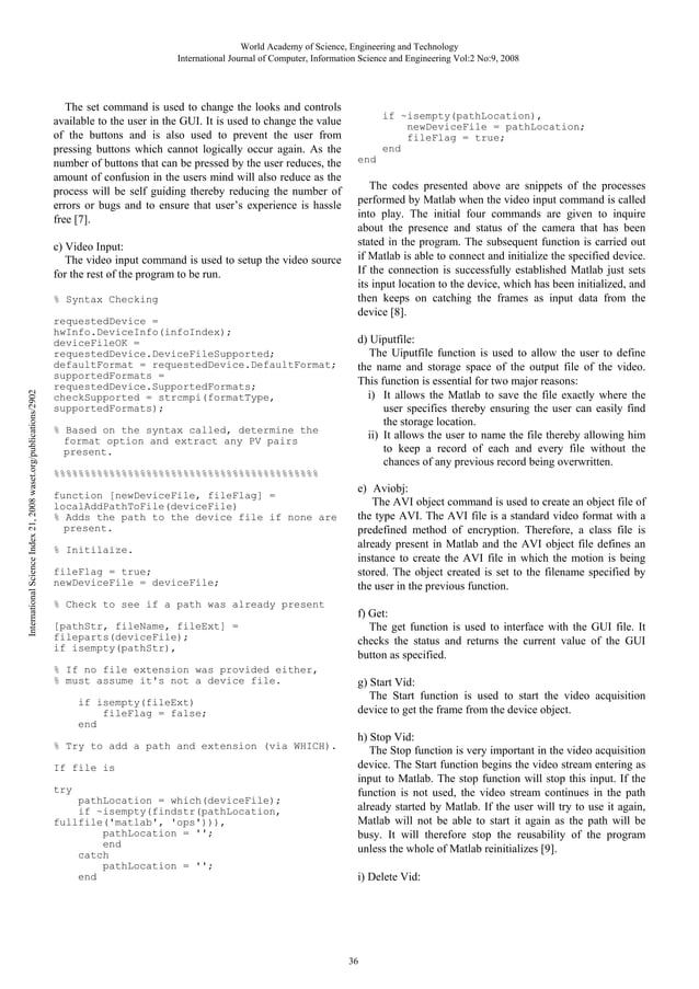 Implementation Of A Motion Detection System Pdf