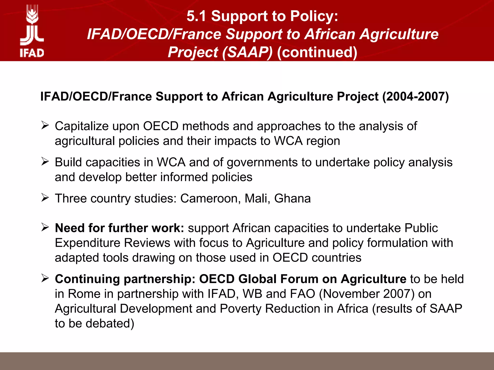 Implementation of Advancing African Agriculture: An IFAD Perspective | PPS